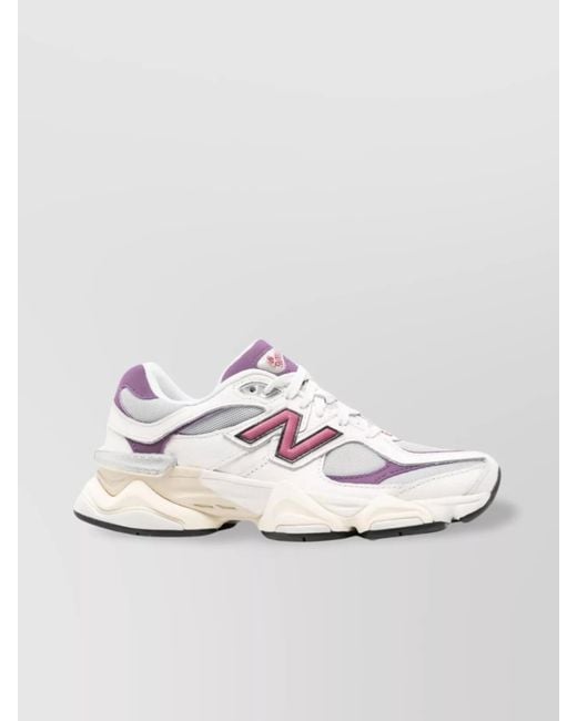 New Balance Leather Panelled Chunky Sole Mesh Sneakers in Metallic for ...