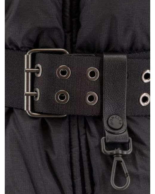 Moncler Adjustable Hooded Nylon Down Jacket in Black | Lyst UK