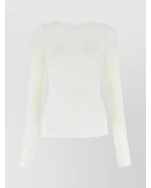 Givenchy Contoured Crew-Neck Top With Back And Sleeve Cut-Outs in White ...