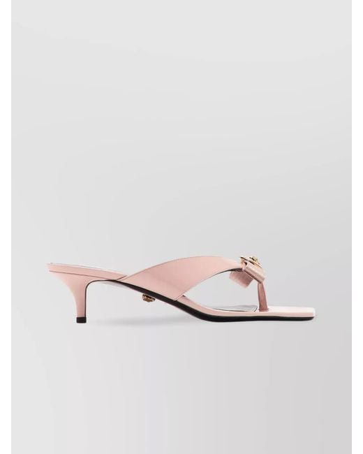 Versace Gianni Ribbon Sabot 45 Mm in White | Lyst UK