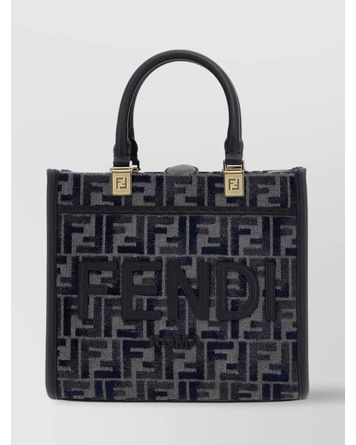Fendi Small Sunshine Shopping Bag in Black | Lyst