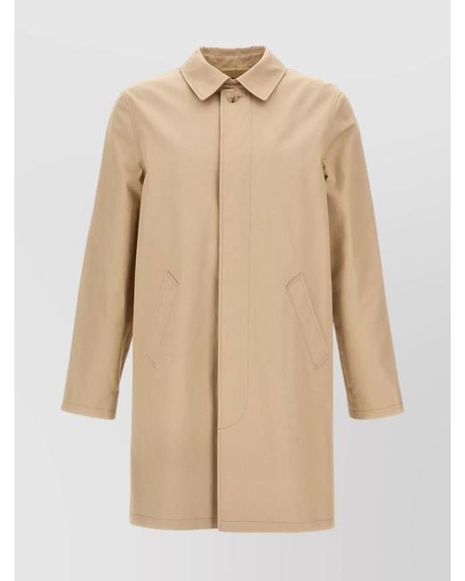 A.P.C. City Mac Trench Coat in Natural for Men | Lyst UK