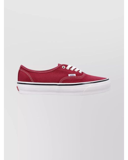 Vans Canvas Sneakers With Rubber Sole And Stitching in Red | Lyst UK
