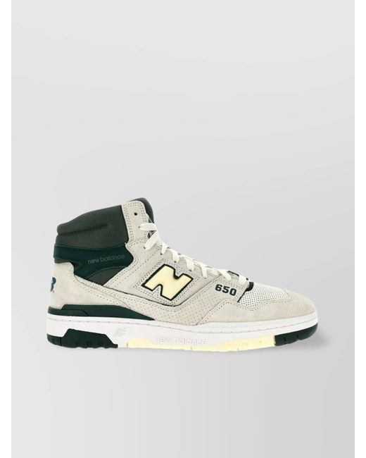 New Balance High-Top Sneakers With Contrast Sole And Perforated Toe Box ...