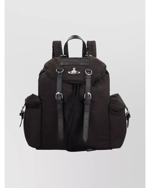 Vivienne Westwood Technical Fabric Logo Backpack in Black | Lyst UK