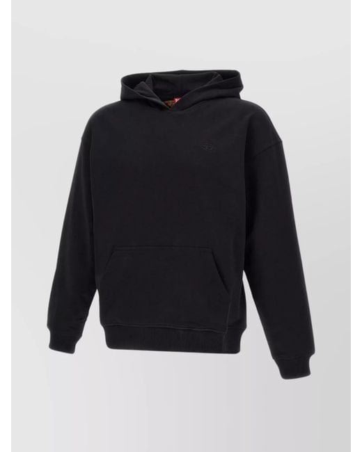 DIESEL Graphic Back Hooded Sweatshirt With Kangaroo Pocket in Blue for ...