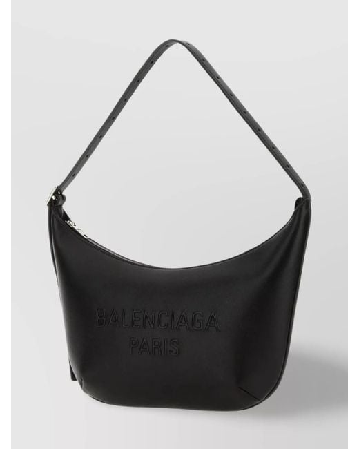 Balenciaga Mary-Kate Leather Shoulder Bag in Black | Lyst UK
