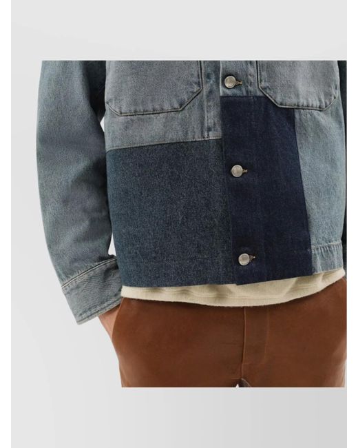 1989 STUDIO Denim Jacket With Patches in Grey for Men | Lyst UK
