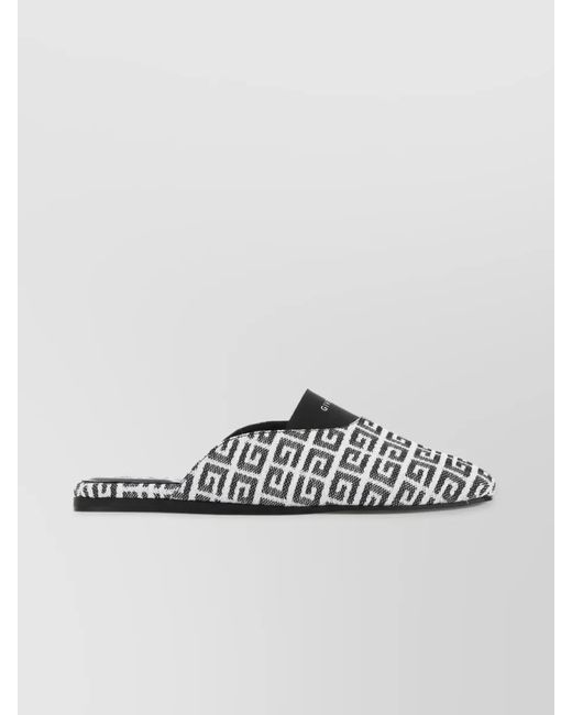 Givenchy Fabric 4G Embroidered Slippers in Metallic | Lyst
