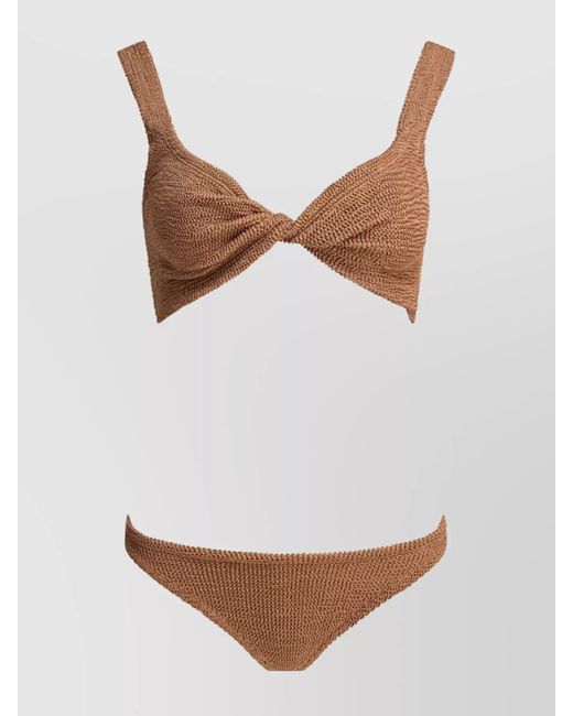 Hunza G High-Cut Leg Scoop Back Swimwear in White | Lyst