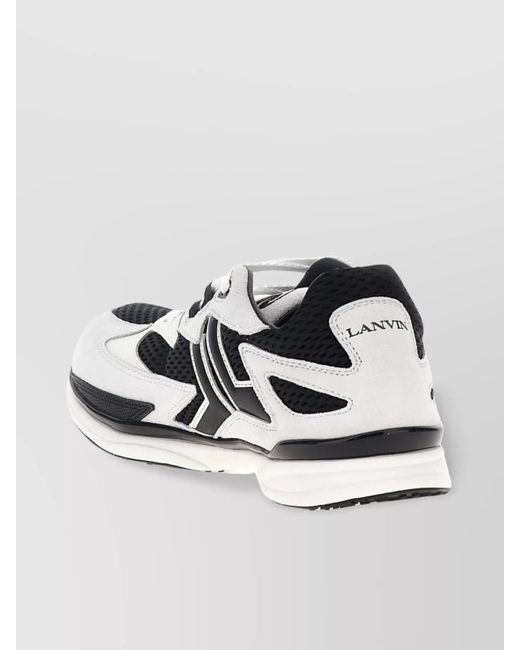 Lanvin 'Stitching Contrast Mesh Panels' Sneakers in Metallic for Men ...