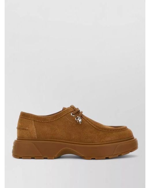 McQueen Suede Lace Up Sneakers Rubber Sole in Brown for Men | Lyst UK