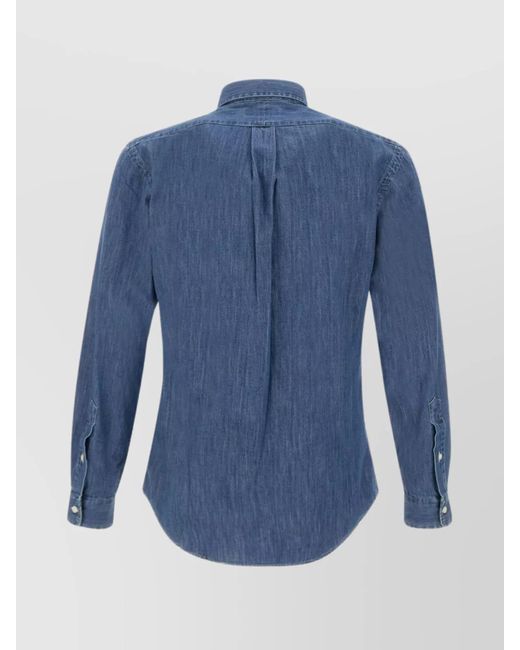 Polo Ralph Lauren Tailored Cotton Denim Shirt in Blue for Men | Lyst UK