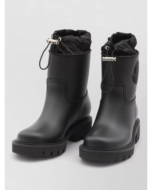 Moncler Kickstream Calf Height Rain Boots in Black | Lyst UK