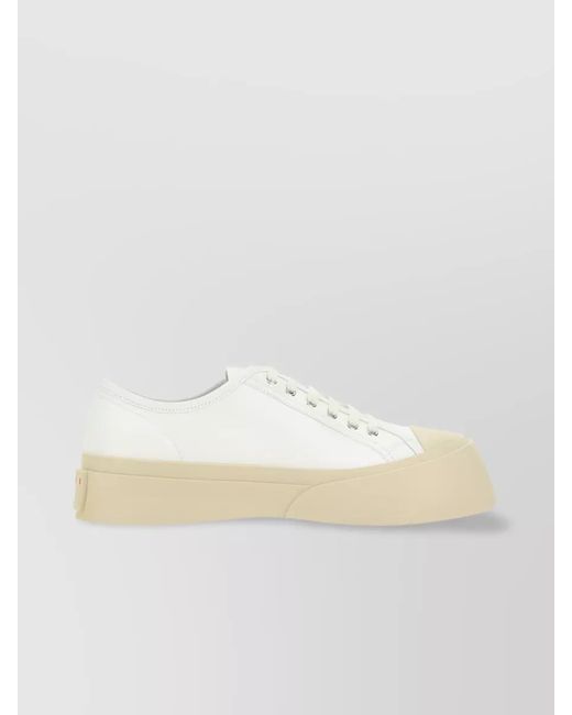 Marni Pablo Logo Embroidered Sneakers in Natural for Men | Lyst UK