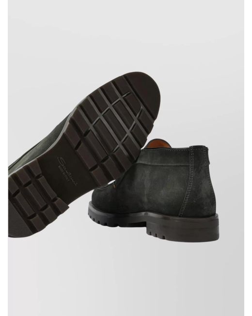 Santoni Suede Ankle Boots Stacked Heel for Men | Lyst UK