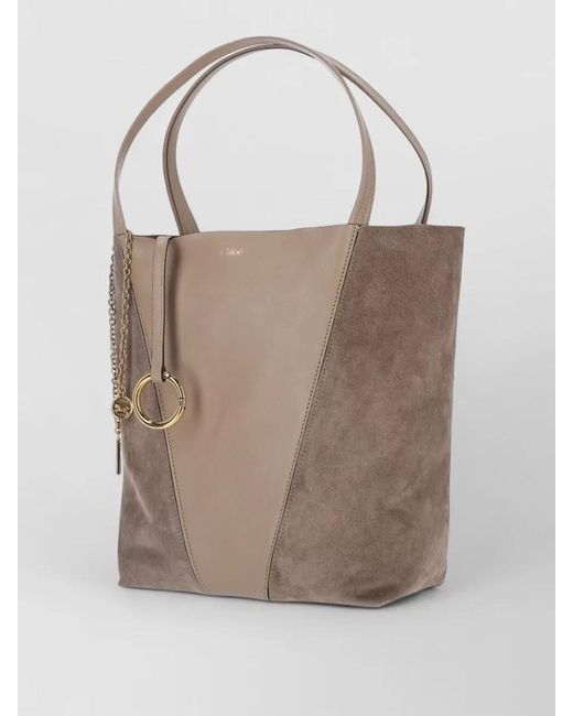 Chloé Shopper Buffalo Leather Tote Bag in Natural | Lyst UK