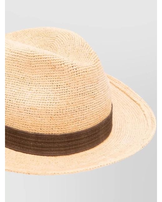 Borsalino Federico Raffia Hat Ribbon Trim Brim in Natural for Men | Lyst UK