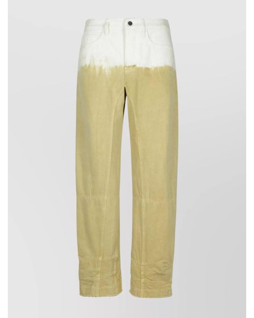 Jil Sander Denim Trousers Featuring Tie-Dye Pattern in Yellow | Lyst
