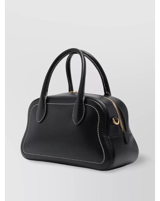 Bally Structured Contrast Shoulder Bag Handles in Black | Lyst UK