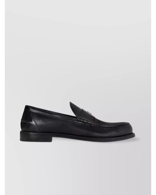 Givenchy Refined Leather Loafers With Handcrafted Metal Detail in Black ...