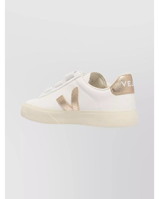 Veja Low-Top Logo Sneakers Featuring Metallic Accents in White | Lyst UK