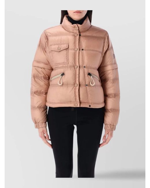 Moncler Down Jacket With Detachable Sleeves And Pull-Out Hood in Pink ...