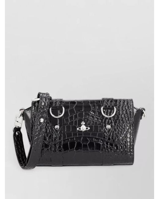 Vivienne Westwood Kimmy Crossbody Bag Crocodile Texture Hardware in ...