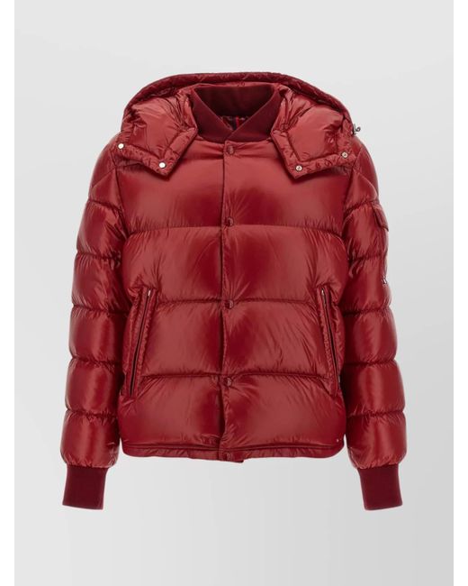 Moncler 'Puffer Style Quilted Jacket With Detachable Hood' in Red for ...