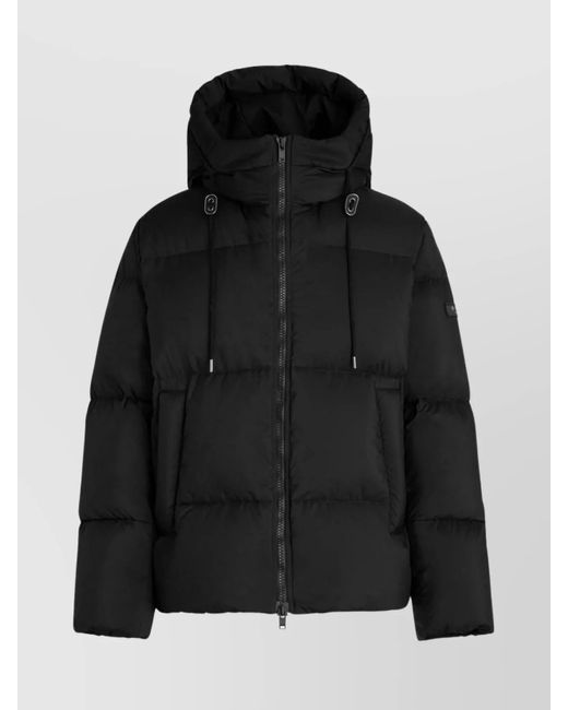 Tatras Hooded Long Sleeve Padded Coat With Pockets in Black | Lyst UK