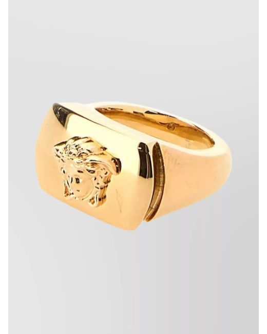 Versace Metal Medusa Head Ring in Metallic | Lyst