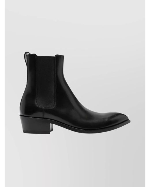 Tom Ford Chelsea Boots With Pointed Toe And Block Heel in Black for Men ...