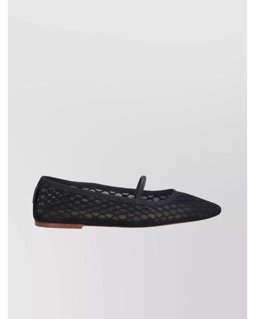 A.P.C. Mesh Pointed Toe Ballet Flats in Black | Lyst UK