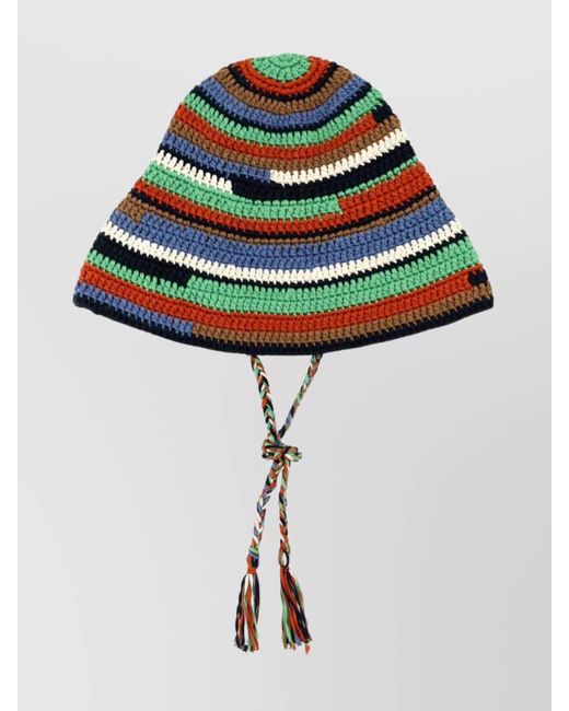 Alanui Crochet Wide Brim Bucket Hat for Men | Lyst