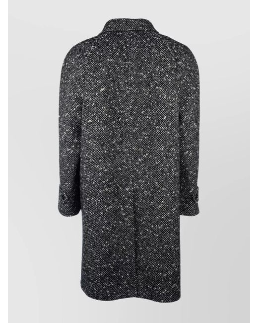 Celine Collared Textured Fabric Coat in Grey for Men | Lyst UK