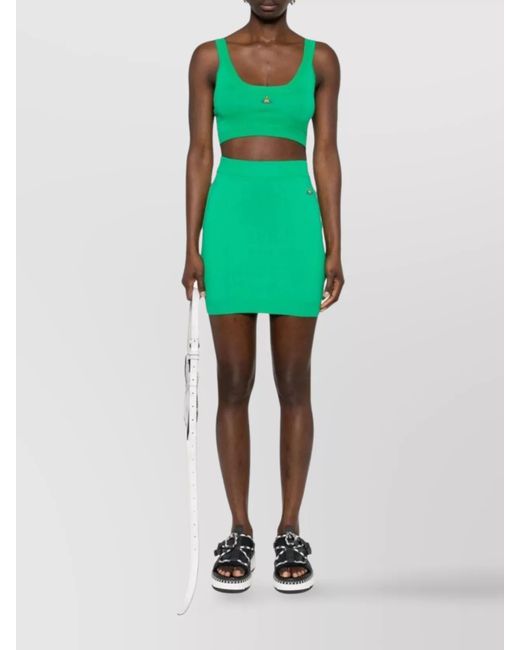 Vivienne Westwood Fitted Silhouette Knit Mini Skirt in Green | Lyst UK