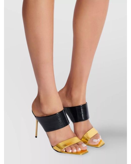 Balmain High Heel Mules in Brown | Lyst UK
