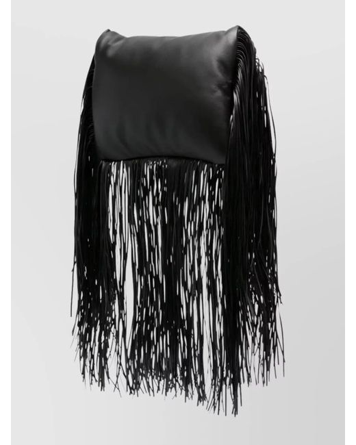 Sportmax Soft Fringes Maxi Shoulder Bag in Black | Lyst UK