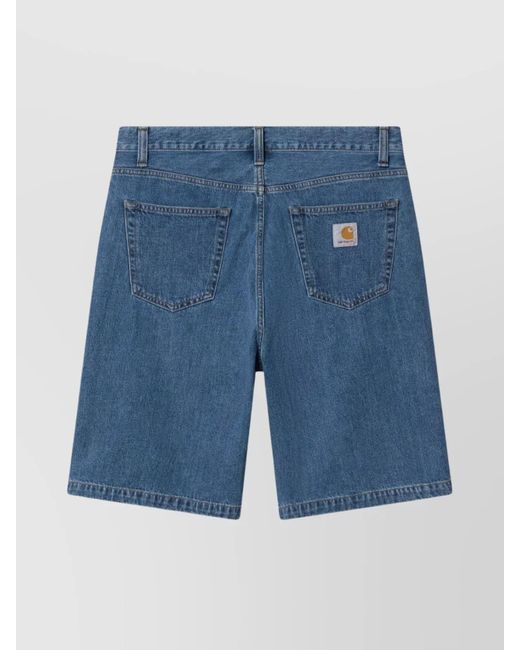 Carhartt Denim Shorts With Back Patch Pockets in Blue for Men | Lyst UK