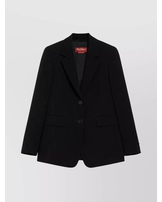 Max Mara 2 Button "Linz" Blazer in Black | Lyst