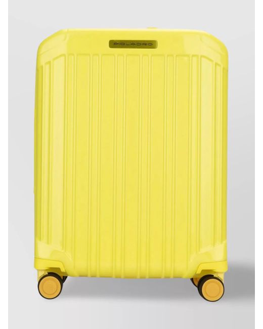 Piquadro Rolling Suitcase Telescopic Handle in Yellow | Lyst