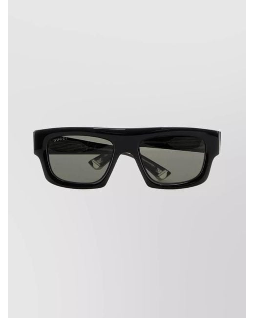 Gucci Rectangular Frame Sunglasses Dark Lenses in Black for Men | Lyst