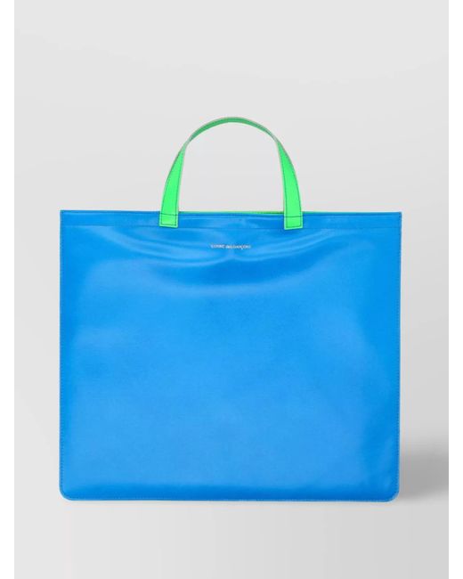 Comme des Garçons Dual Handles Rectangular Tote Bag in Blue | Lyst