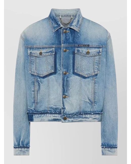 Maison Margiela Denim Jacket Chest Pockets Faded Wash in Blue for Men ...