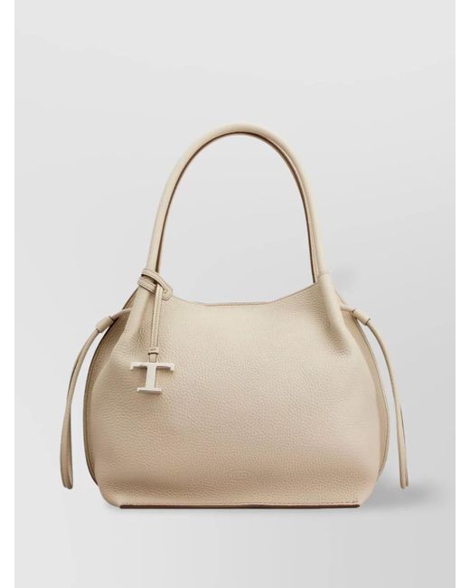 Tod's Medium Bucket Bag in Natural | Lyst UK