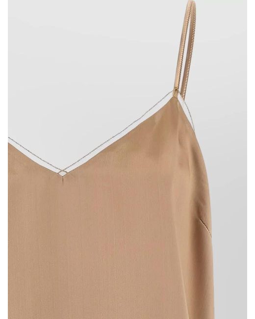 Fabiana Filippi Viscose Lingerie Top in Natural | Lyst UK