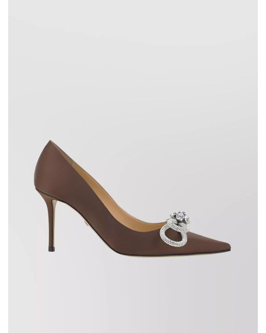 Mach & Mach Sculptural Bow Embellished Pumps in Brown | Lyst