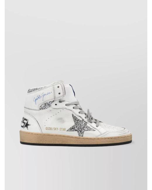 Golden Goose Worn Star High Top Sneakers in White | Lyst UK