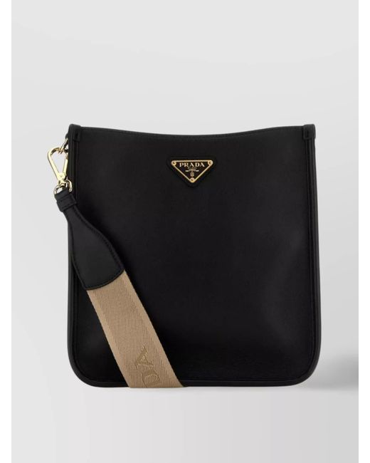 Prada Leather Crossbody Bag With Adjustable Strap And-Tone Hardware in ...