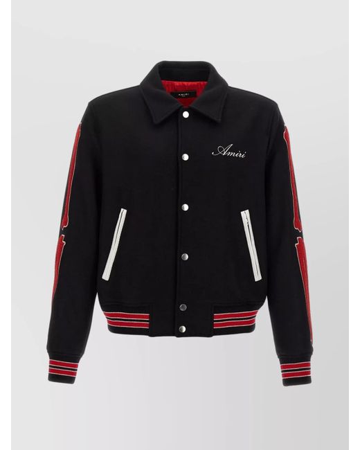 Amiri Ribbed Stripes Bomber Jacket in Blue for Men | Lyst
